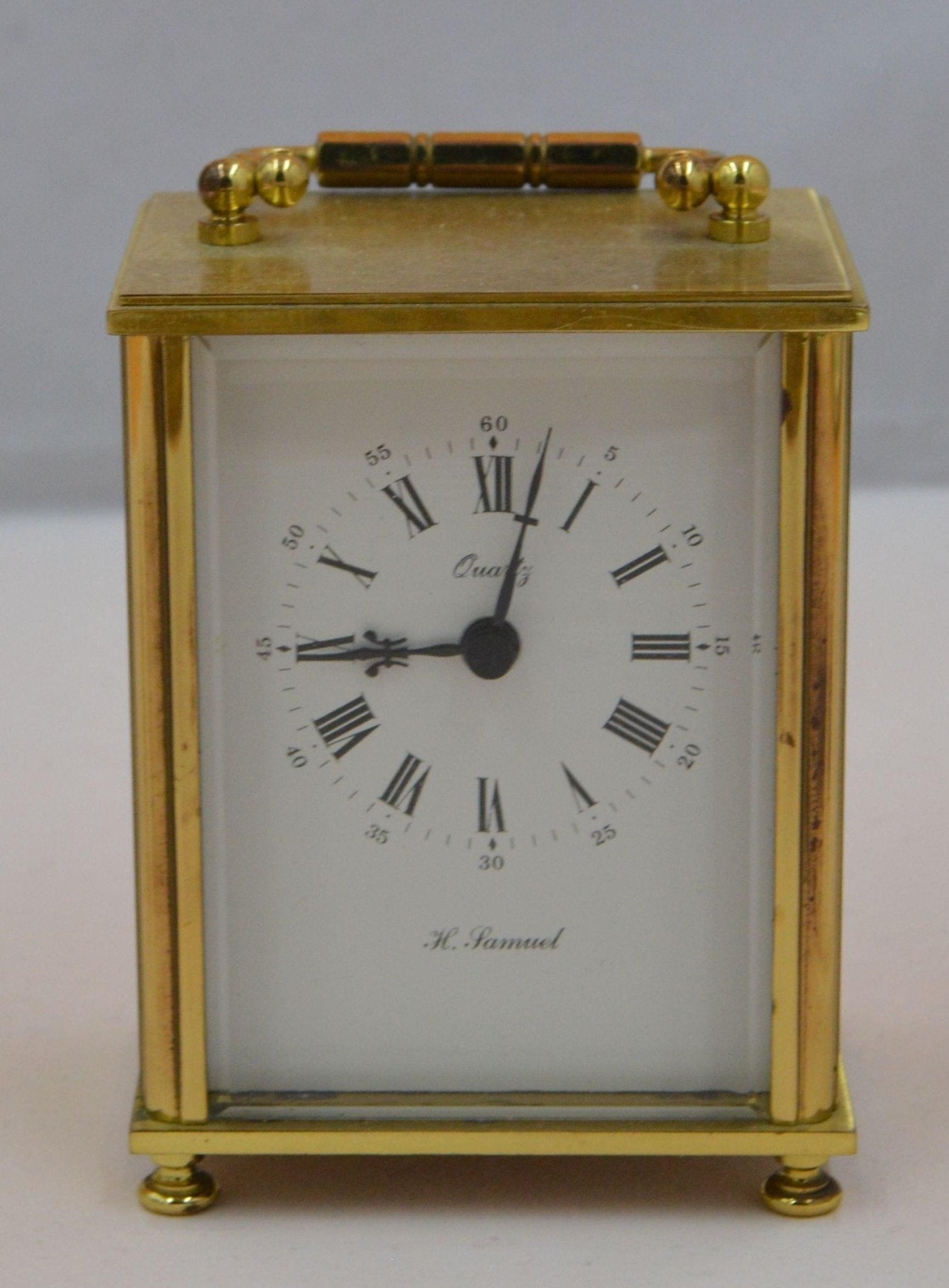 WEISS CLOCKS LTD - H. SAMUEL BRASS CARRIAGE CLOCK